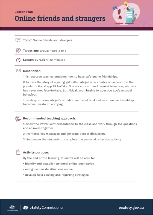 Online friends and strangers | eSafety Commissioner