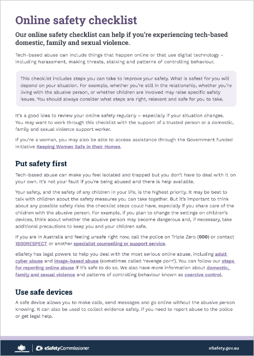 Support service resources | eSafety Commissioner